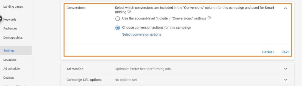 Campaign Level Conversion Action for Google Ads